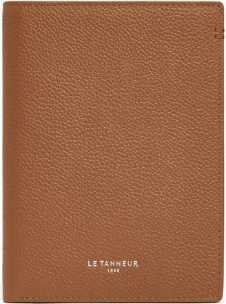 Le Tanneur Grand portefeuille vertical zipp&eacute; Lucien en cuir grain&eacute;