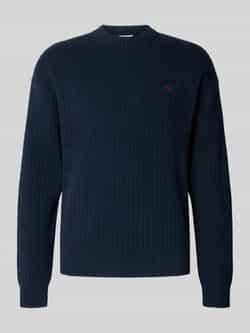 Calvin Klein Jeans Oversized Strickpullover mit gerippten Abschl&uuml;ssen