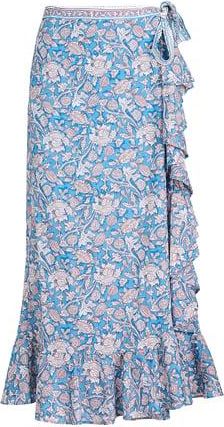 Louise Misha Jupe &eacute;vas&eacute;e volants &agrave; motifs Imelda en coton