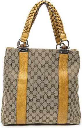 Gucci Crossbody Bags - Vertical Bamboo Bar Shopper Tote - Gr. unisize - in Gelb - f&uuml;r Damen