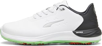 Puma Men PHANTOMCAT Nitro + Golf Shoe, PUMA White-PUMA Black-Fluro Green PES, 42 EU