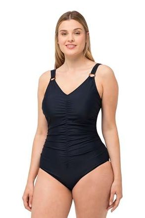Ulla Popken Maillot de Bain Wiebke, FRontraffung Pi&egrave;ce, Noir, 3 Mois Femme