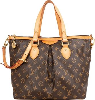 Louis Vuitton Crossbody Bags - Louis Vuitton Canvas Monogram Palermo PM Handbag - Gr. unisize - in Braun - f&uuml;r Damen