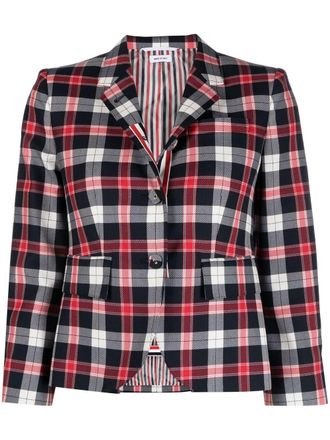 Thom Browne Blazer mit Schottenkaro - Rot