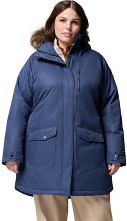 Columbia Suttle Mountain Long Insulated Jacket Veste dhiver, Bleu Marine, S Femme