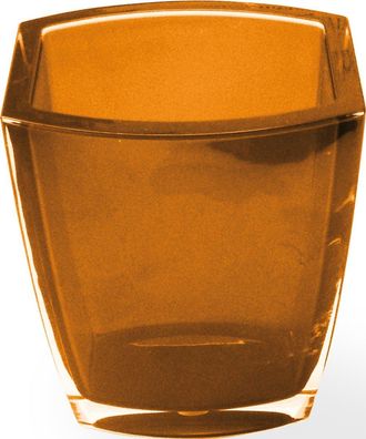Sanwood Zahnputzbecher Acryl Mundsp&uuml;lbecher ALINA Becher orange