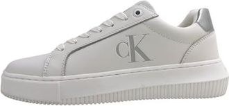 Calvin Klein Baskets Cupsole Femme Chunky Laceup Basses, Blanc (Bright White/Silver), 40