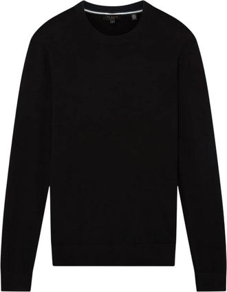 Ted Baker Pullover f&uuml;r Herren, Merinowolle, Lang&auml;rmlig (Schwarz)