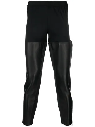 Dsquared2 Leggings mit Ledereins&auml;tzen - Schwarz
