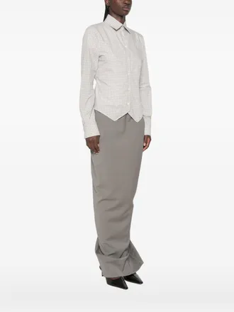 Maison Margiela Cotton Check Pattern Shirt - Grey