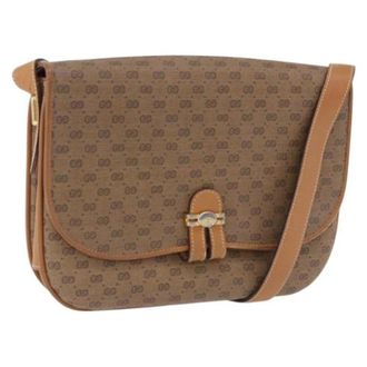 Gucci Pre-owned Vintage Petit Sac Bandouli&egrave;re en Toile GG - Femme - Pre-owned - Brun - Taille: ONE Size