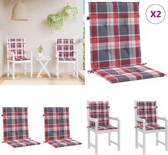 vidaXL Gartenstuhlauflagen f&uuml;r Niedriglehner 2 Stk. 100x50x3 cm - Sitzauflage - Gartenstuhlkissen - Outdoorkissen - Niedriglehner Auflagen - Rutschfeste