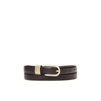 Kazar Dunkelbrauner Lederg&uuml;rtel - - Accessories - Damen - Braun - 80 CM