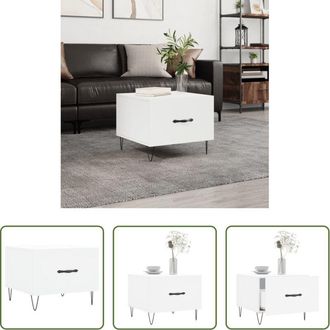 vidaXL vidaXL Rangement - Table basse blanc 50x50x40 cm bois ding&eacute;nierie