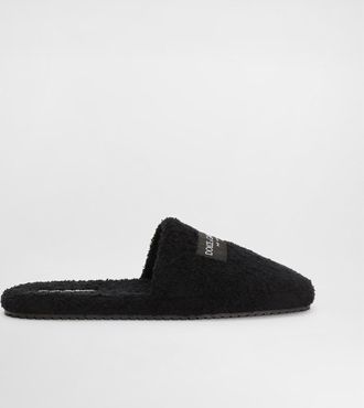 Dolce & Gabbana Dg Hotel Terry Slippers - Mann Sandalen Und Slides Schwarz Xl