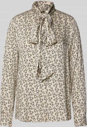 Milano Slim Fit Bluse mit Schleifen-Detail