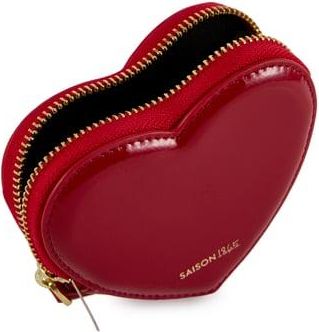 Saison 1865 Porte monnaie caur en cuir vernis