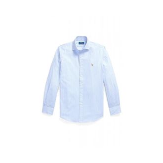 Ralph Lauren Homme, Chemises, Bleu, Taille: M Chemise &agrave; rayures et logo poitrine