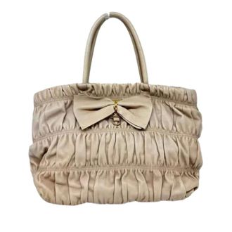 Prada Pre-owned Cuir sacs-prada - Femme - Pre-owned - Beige - Taille: ONE Size