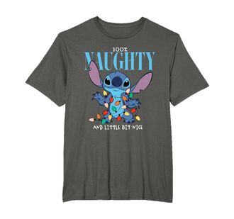 Disney Weihnachten Lilo & Stitch Naughty & Nice T-Shirt