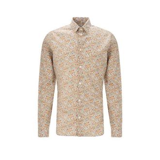 Au Printemps Paris Chemise imprim&eacute;e liberty en coton