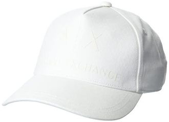 A|X Armani Exchange Tonal Logo Cap Casquette De Baseball, Blanc, Taille Unique Femme