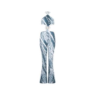 Roberto Cavalli Jumpsuit mit Rubane-Print - - Jumpsuits & Playsuits - Damen - Blau - M
