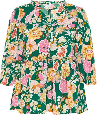 Usha Bluse Frauen gr&uuml;n mehrfarbig