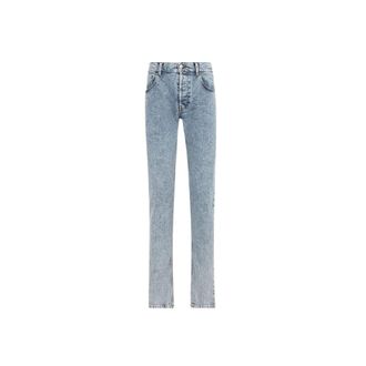 Roberto Cavalli Schlangenbestickte Slim-Fit Jeans - - Jeans - Herren - Blau - W32