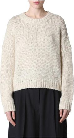 Roberto Collina Girocollo ML - - Knitwear - Damen - Beige - M