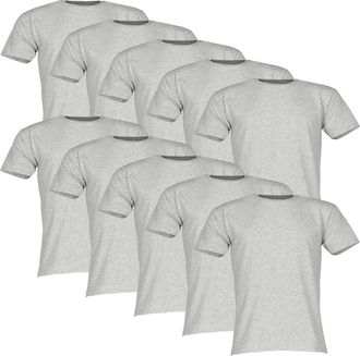 Fruit Of The Loom Original T Shirt 10er-Pack Herren, Heather Grey, 3XL