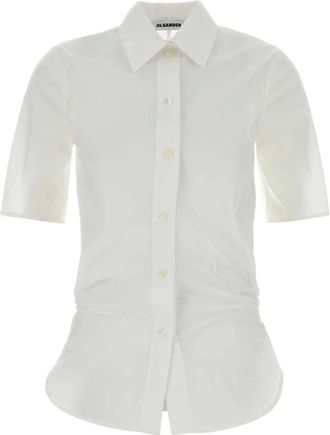 Jil Sander Femme, Blouses et Chemises, Blanc, Taille: 42 FR Shirt 149 EMB