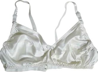 Generic CHJAN - Soutien-gorge en satin pour femmes et filles, sous-v&ecirc;tements ultra fins &agrave; une seule couche, sans couture, couleur unie, grand soutien-gorge en
