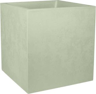 Eda Pot de fleur carr&eacute; Basalt 49,5 x H.49,5 cm - Vert amande- Eda