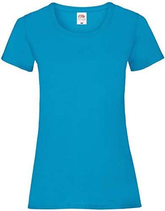 Fruit Of The Loom Fruit Of The Loom SS079M, T-Shirt femme, Bleu (Azure Blue), X-Large