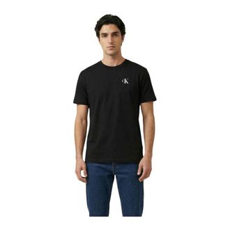 Calvin Klein Jeans Homme, Tops, Noir, Taille: 2XL T-shirt &agrave; manches courtes et col rond en coton