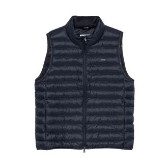 Calvin Klein Gesteppte Weste mit Logo-Patch - - Jackets - Herren - Blau - XL