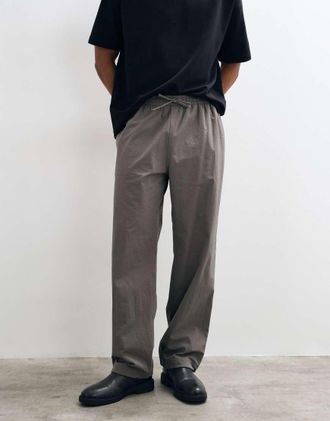 Arket Schlupfhose mit lockerer Passform in Mittelgrau-Braun