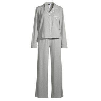 Ralph Lauren Femme, V&ecirc;tements de nuit et de d&eacute;tente, Gris, Taille: 36 FR Long-Sleeve Jersey Pyjama Set