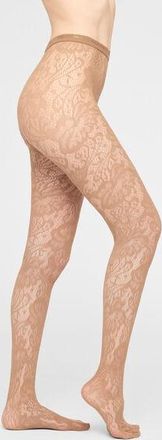 Calzedonia Netzstrumpfhose Mit Blumenmuster Hautfarben
