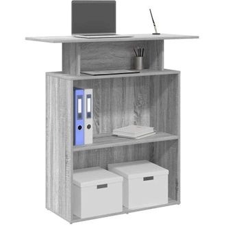 vidaXL Vidaxl - Bureau de r&eacute;ception sonoma gris 100x40x104 cm bois ing&eacute;nierie