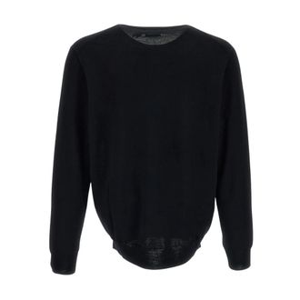 Polo Ralph Lauren Merino-Woll Pullover mit Rundhalsausschnitt - - Knitwear - Herren - Schwarzk - M