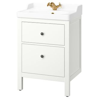 IKEA HEMNES / RUTSJ&Ouml;N Waschbschr+Schubladen/Waschb/Mibatt