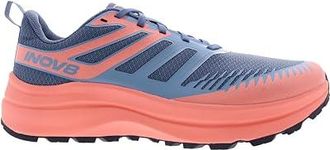 Inov8 Chaussures de course Trailfly Max Ultra pour femme, bleu, gris, corail, gris clair, 41.5 EU