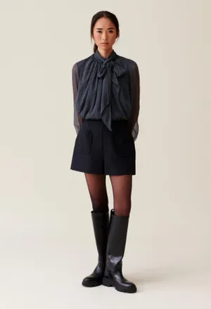 Claudie Pierlot Short taille haute noir