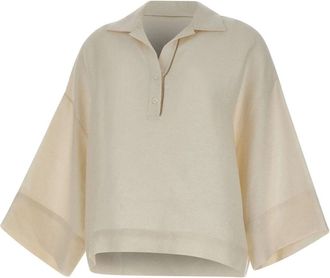 Eleventy Femme, Blouses et Chemises, Blanc, Taille: 42 FR Chemise en m&eacute;lange de lin