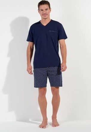 HOM Homme Pyjama Court Salvador Set, Bleu, L EU