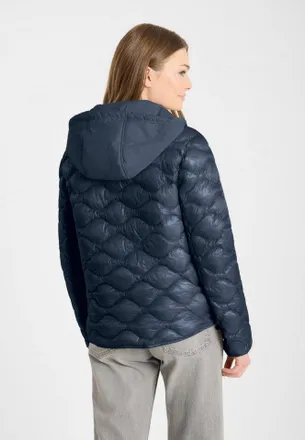 Frieda & Freddies Winterjacke Frieda & Freddies Steppjacke mit Wellensteppung und Materialmix