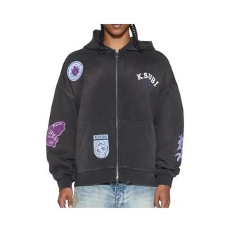 Ksubi Kings Halen Zip-up Sweat &agrave; capuche - Homme - Sweatshirts et sweats &agrave; capuche - Gris - Taille: L