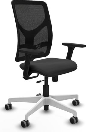 Piqueras y Crespo B&uuml;rostuhl mit 3D-Armlehnen, h&ouml;henverstellbare Lendenwirbelst&uuml;tze, ausgestattet mit Syncro/Traslack und Schneideschaum, mit Rollen 65 mm, Parkett, Schw